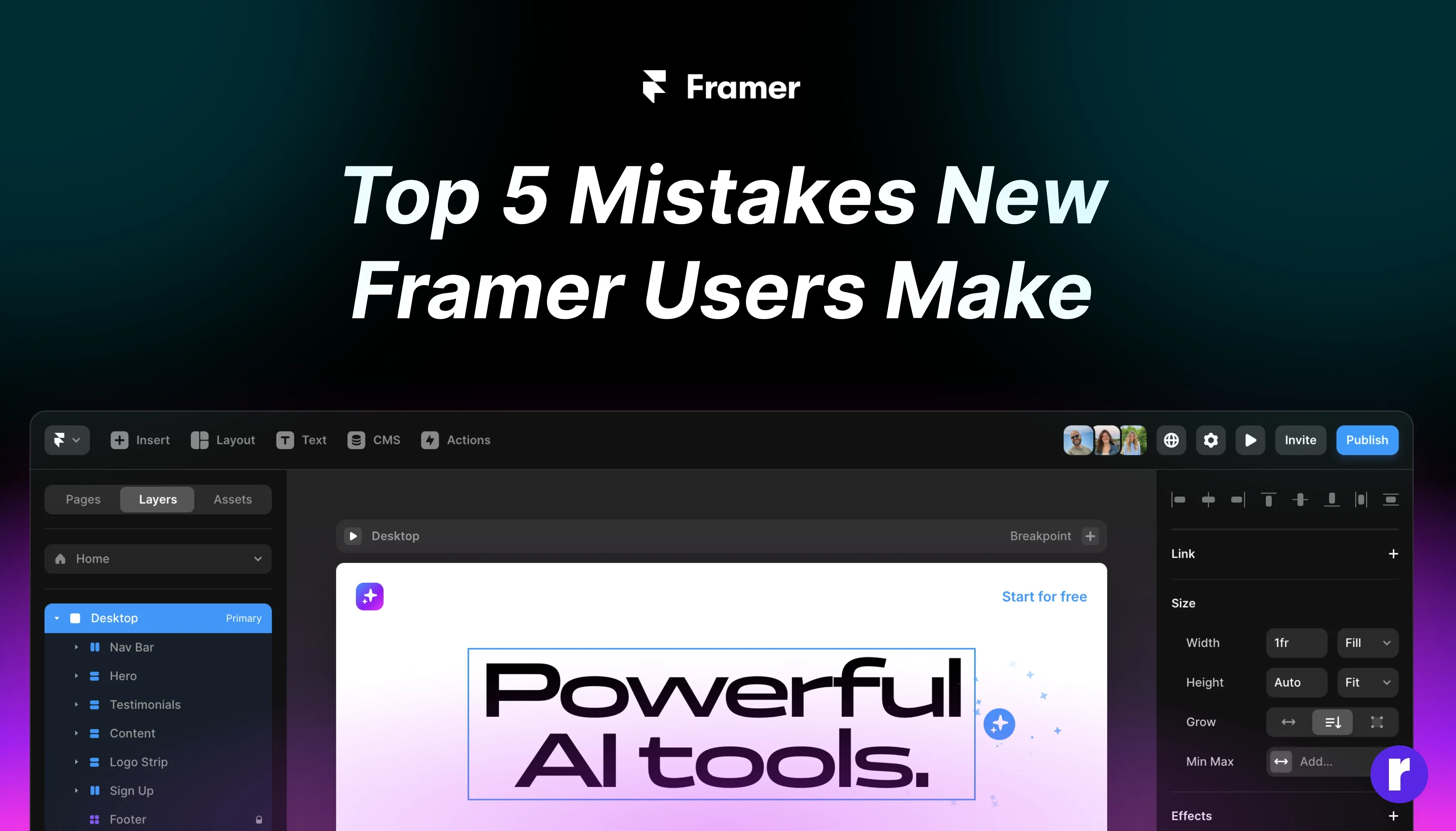 Top 5 Mistakes New Framer Users Make (And How to Avoid Them)