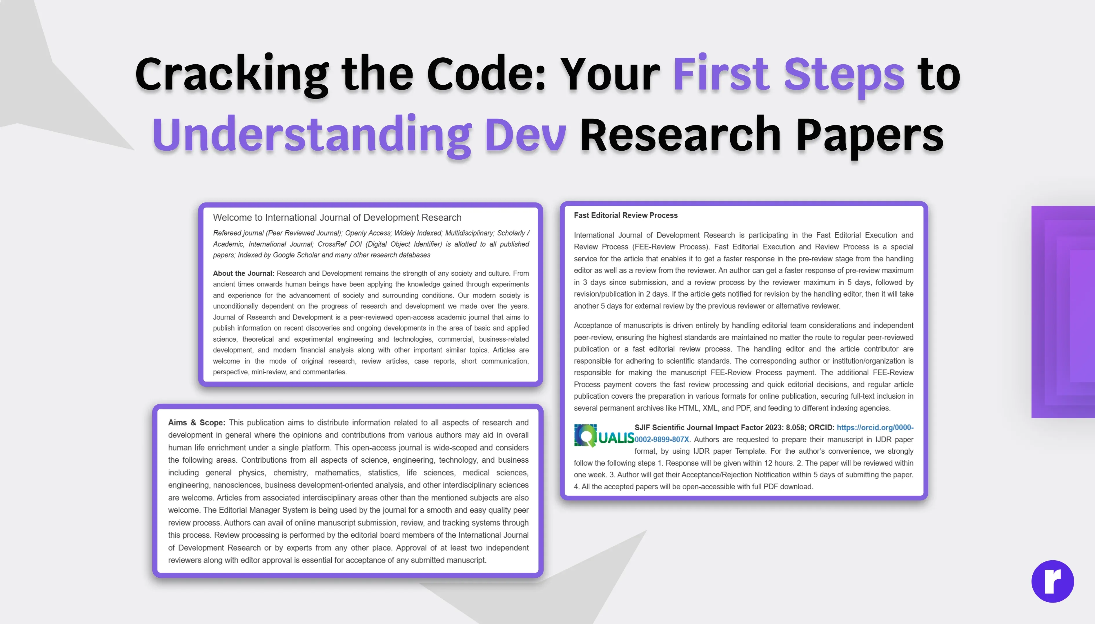 Cracking the Code: Your First Steps to Understanding Dev Research Papers